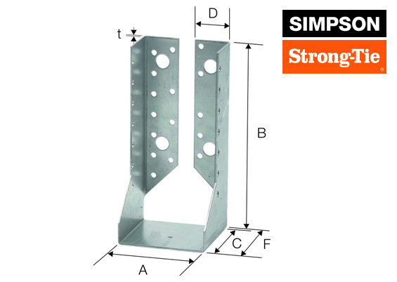 Simpson Strongtie Bjælkesko Type I 45x127 mm